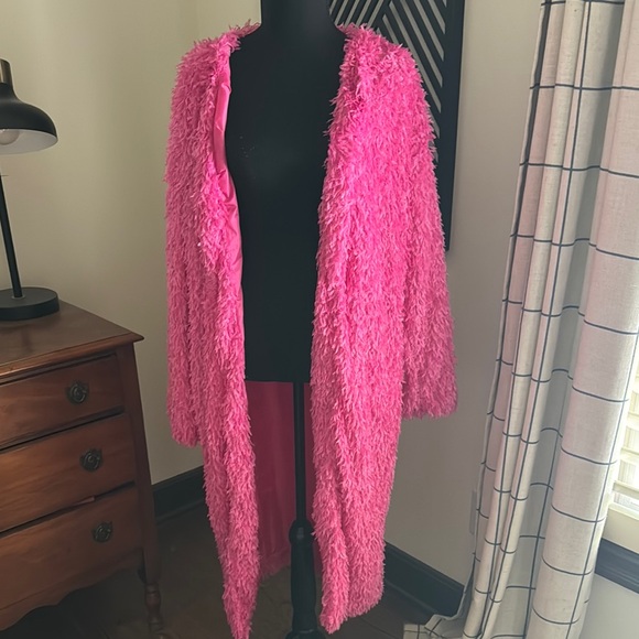 Ces Femme | Jackets & Coats | Ces Femme Pink Teddy Jacket Plush Cozy ...